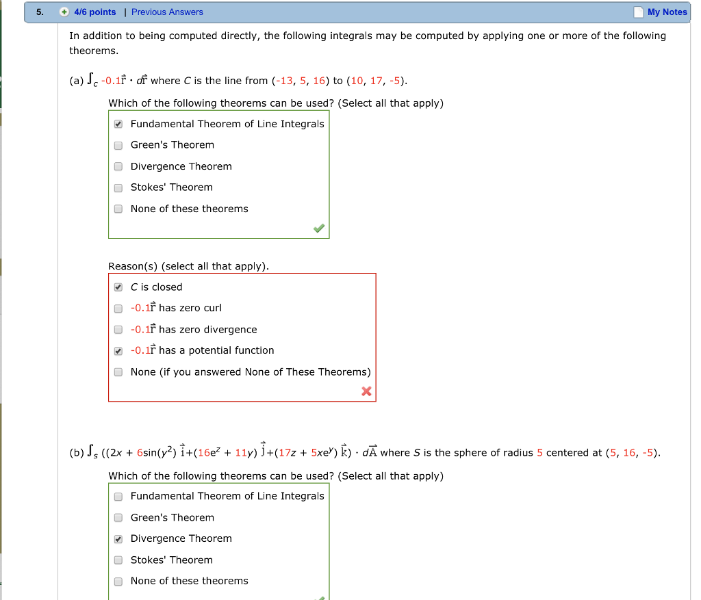 Solved 5. 4/6 points | Previous Answers My Notes In addition | Chegg.com Solved 5. 4/6 points | Previous Answers My Notes In addition | Chegg.com