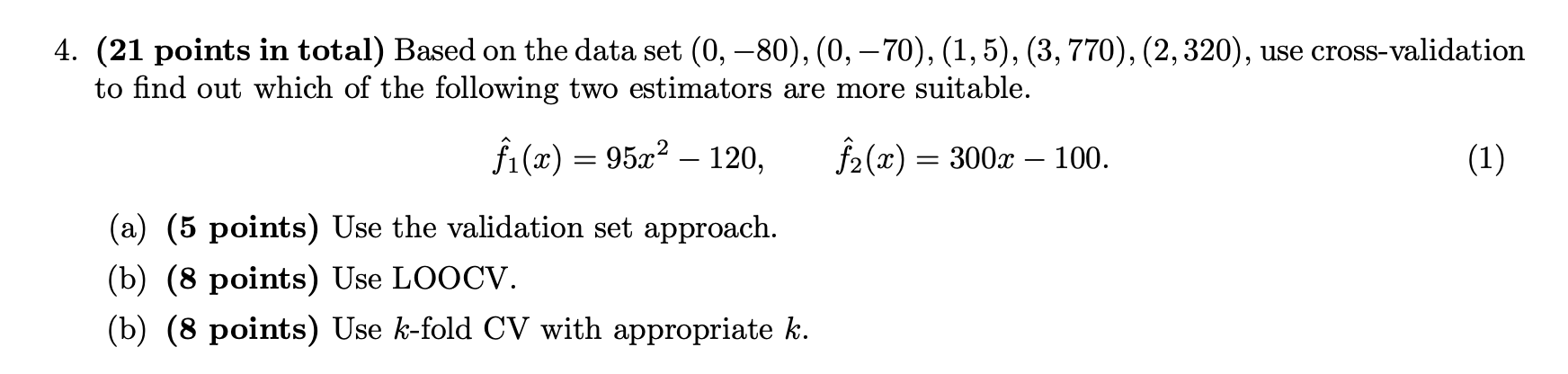 Solved (21 ﻿points in total) ﻿Based on the data set | Chegg.com