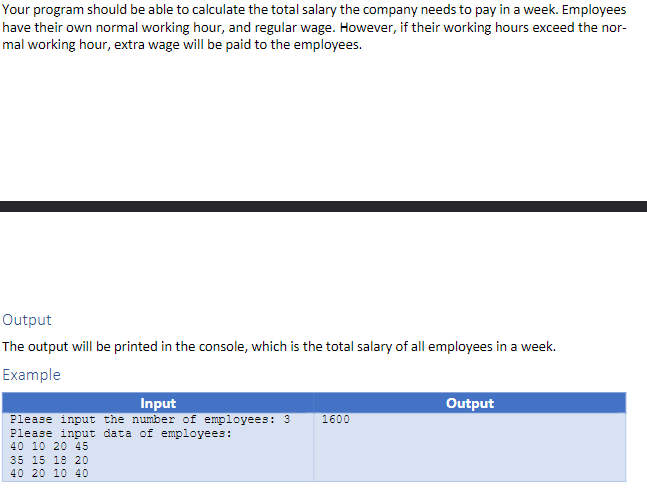 Solved Your program should be able to calculate the total | Chegg.com