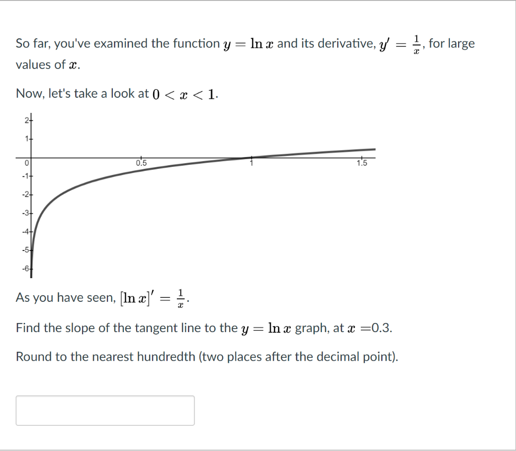 Solved The natural log function is always increasing, but it | Chegg.com