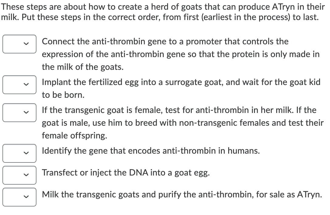 Solved These steps are about how to create a herd of goats | Chegg.com