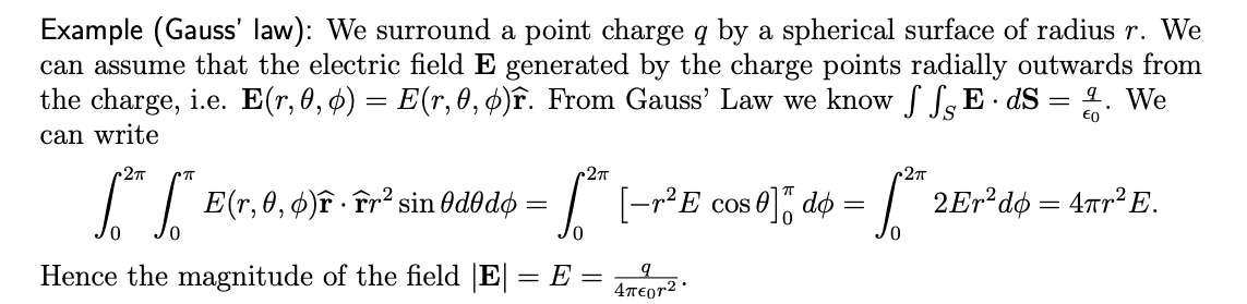 Solved Example (Gauss' law): We surround a point charge q by | Chegg.com