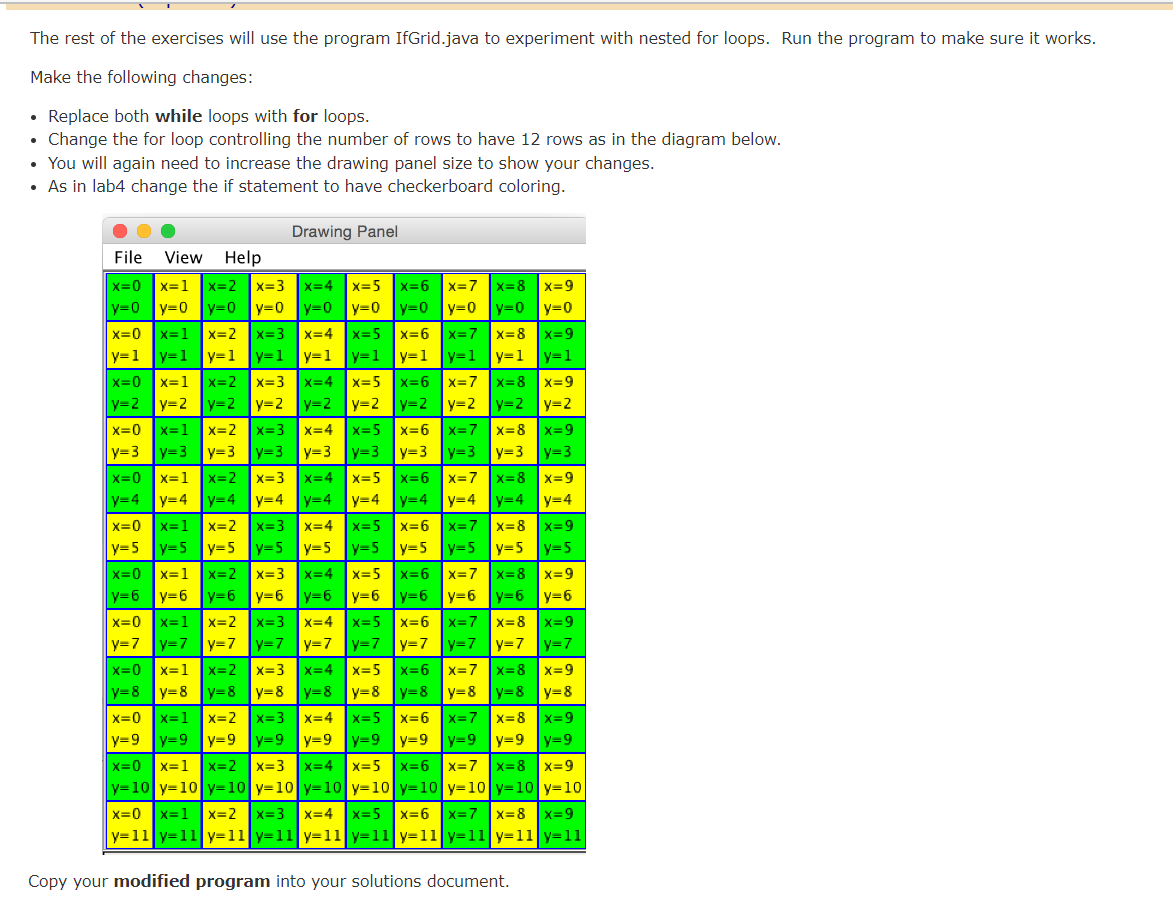 In this lab you will work with for loops to create | Chegg.com
