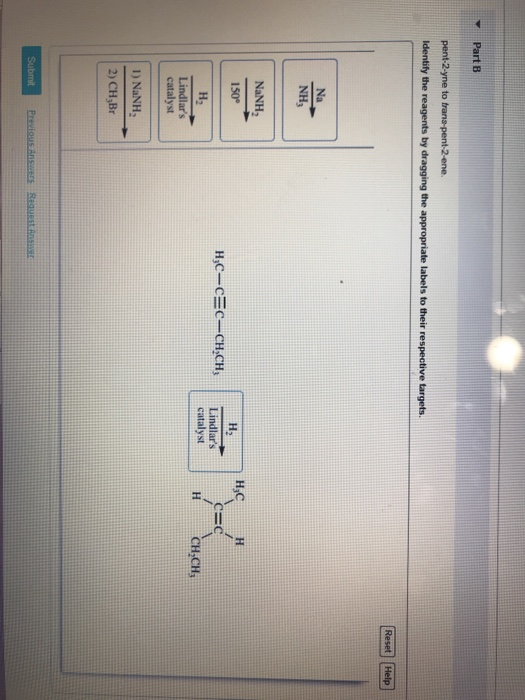 Solved Part A to cis-oct-3-ene. labels to their re I) NaNH2 | Chegg.com