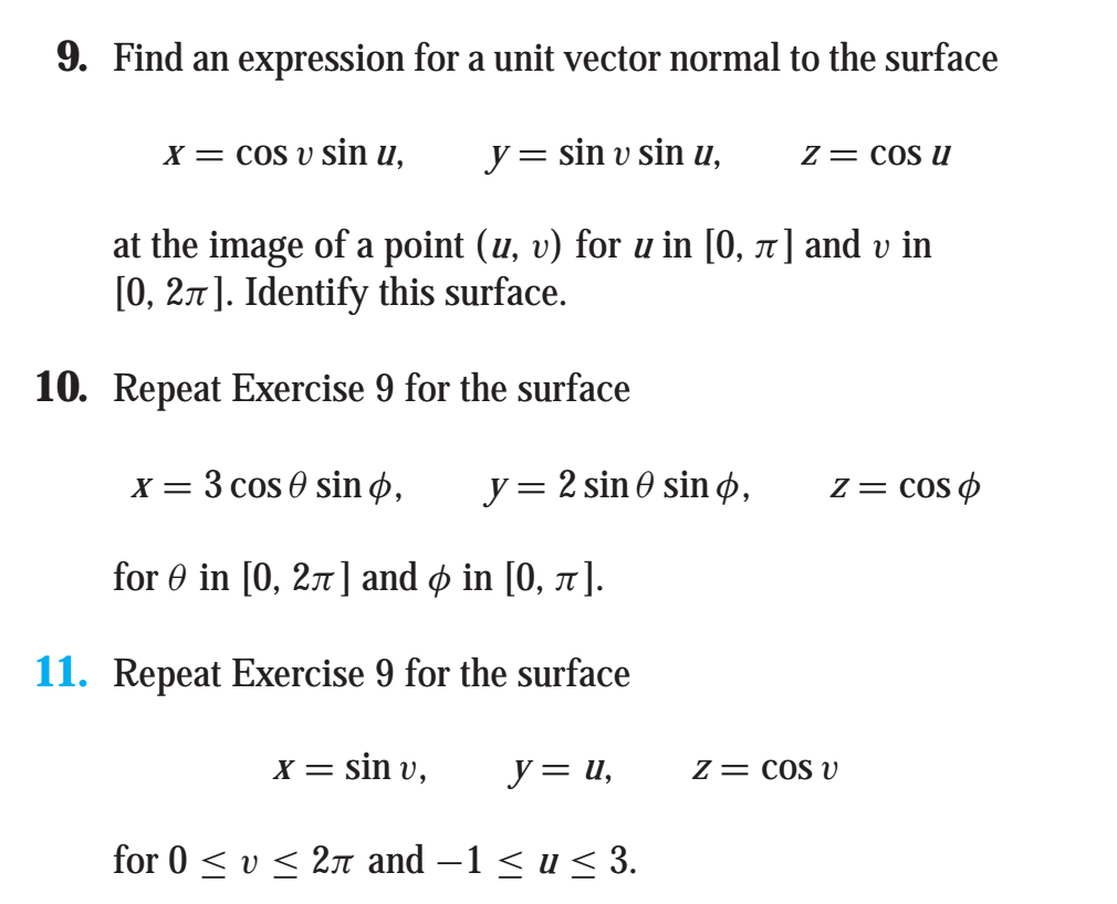 Solved 9. Find an expression for a unit vector normal to the | Chegg.com
