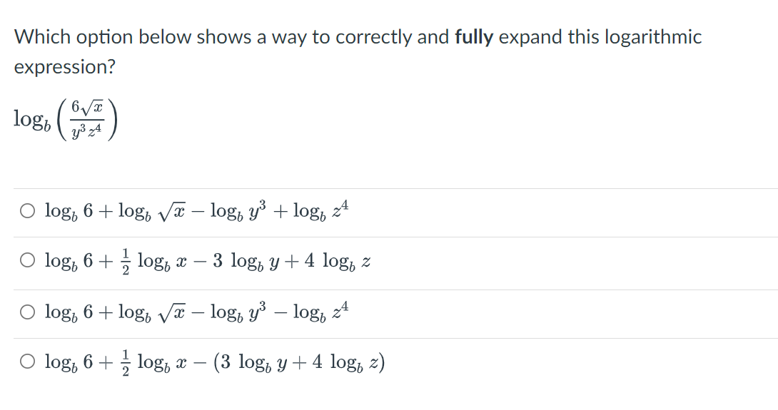 Solved Which option below shows a way to correctly and fully | Chegg.com