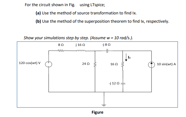 Solved For the circuit shown in Fig. using LTspice; (a) Use | Chegg.com