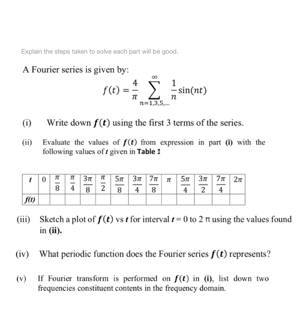 Solved Explain the steps taken to solve each part will be | Chegg.com
