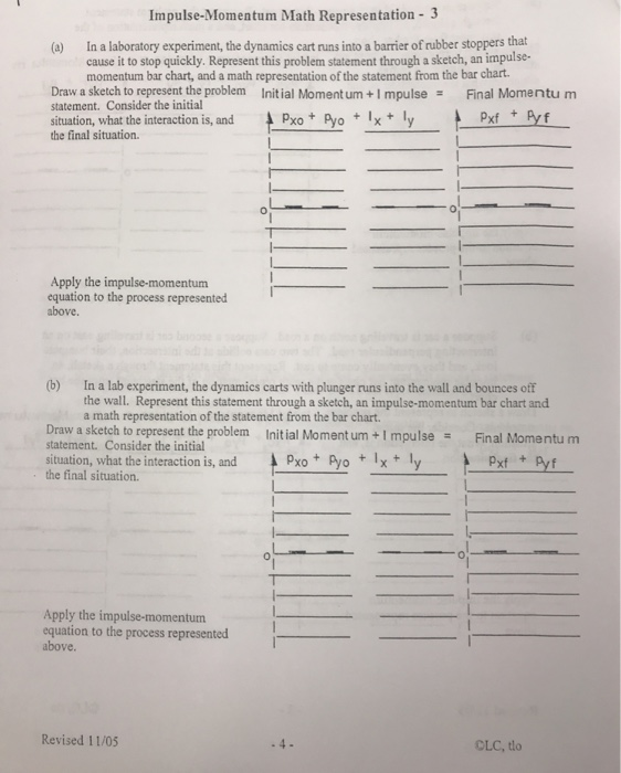 Impulse-Momentum Math Representation 3 In a | Chegg.com