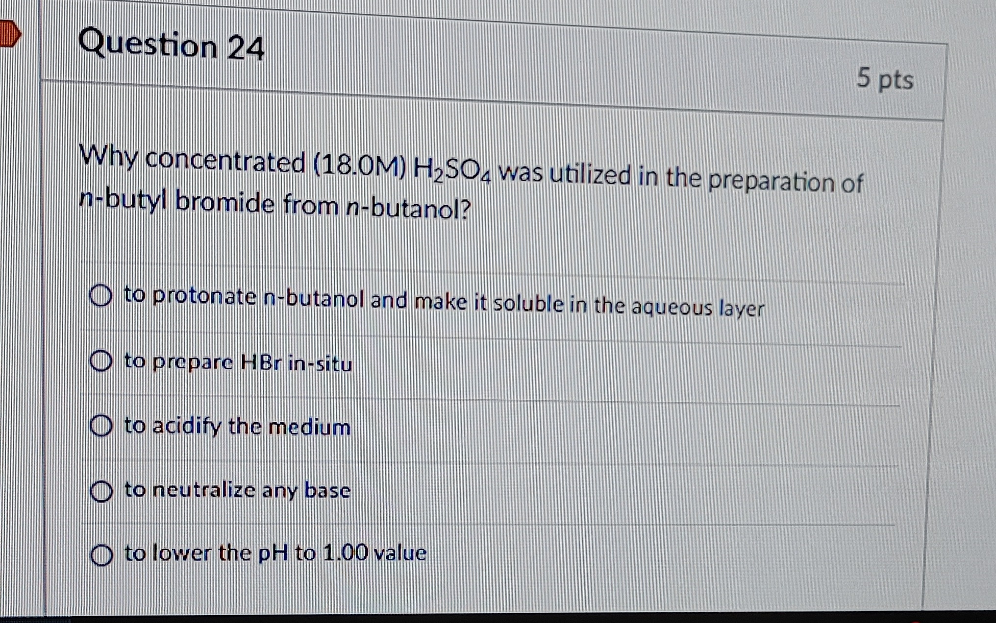 Solved Why concentrated (18.0M) H2SO4 was utilized in the | Chegg.com