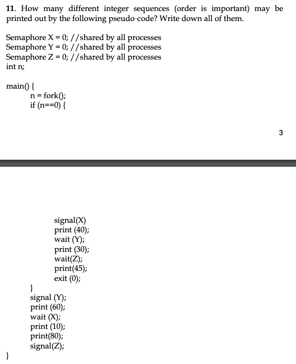 Solved 11. How many different integer sequences (order is | Chegg.com