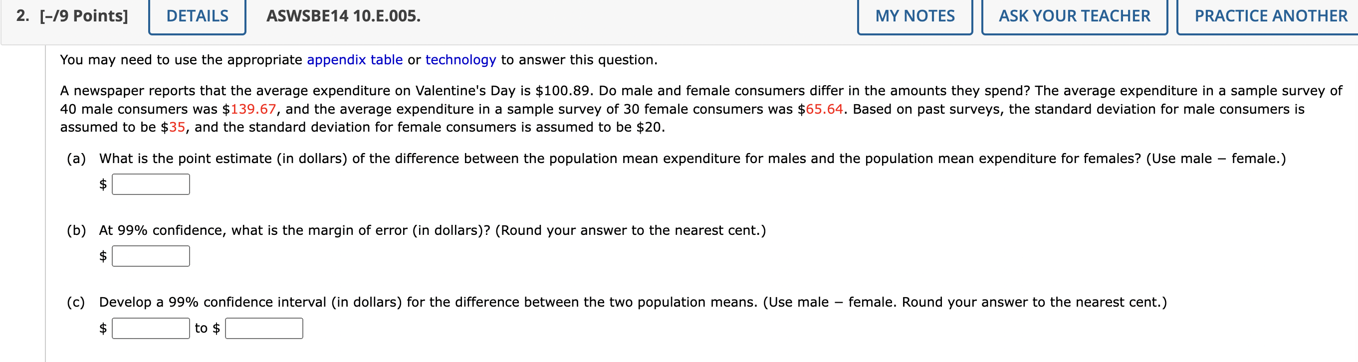 Solved You may need to use the appropriate appendix table or | Chegg.com