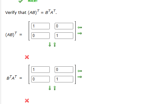 Solved The transpose of a matrix, denoted AT, is formed by | Chegg.com