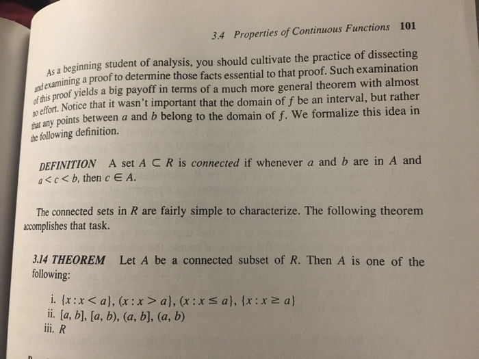 Solved 3.4 Properties of Continuous Functions 101 As a | Chegg.com