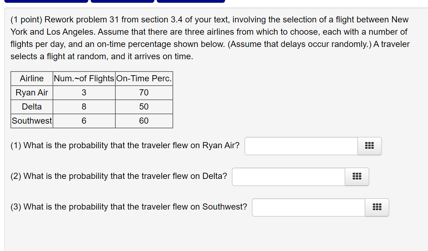 Solved (1 point) Rework problem 31 from section 3.4 of your | Chegg.com