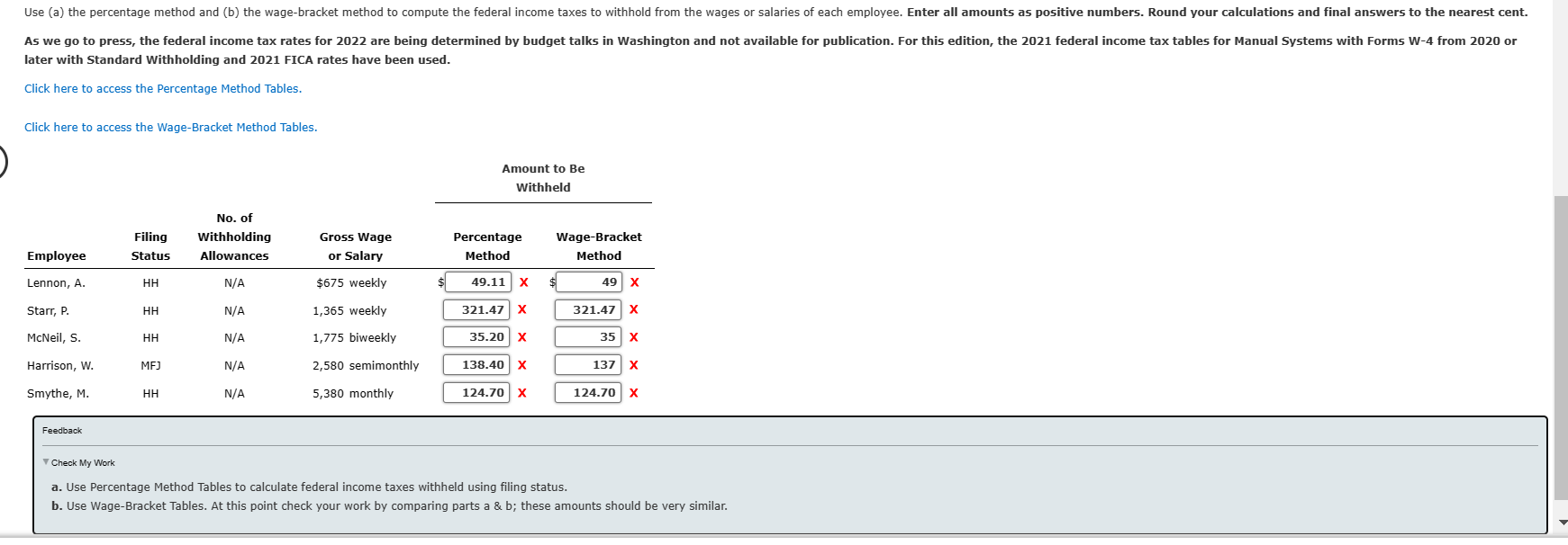Solved Example 4-3 To compute the tax using the percentage | Chegg.com