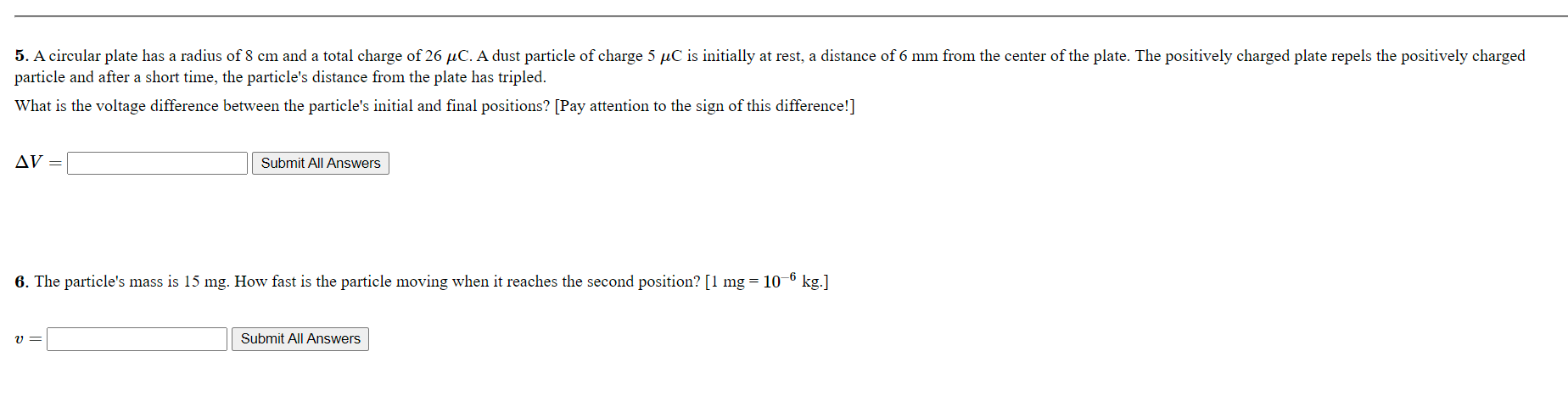 Solved particle and after a short time, the particle's | Chegg.com