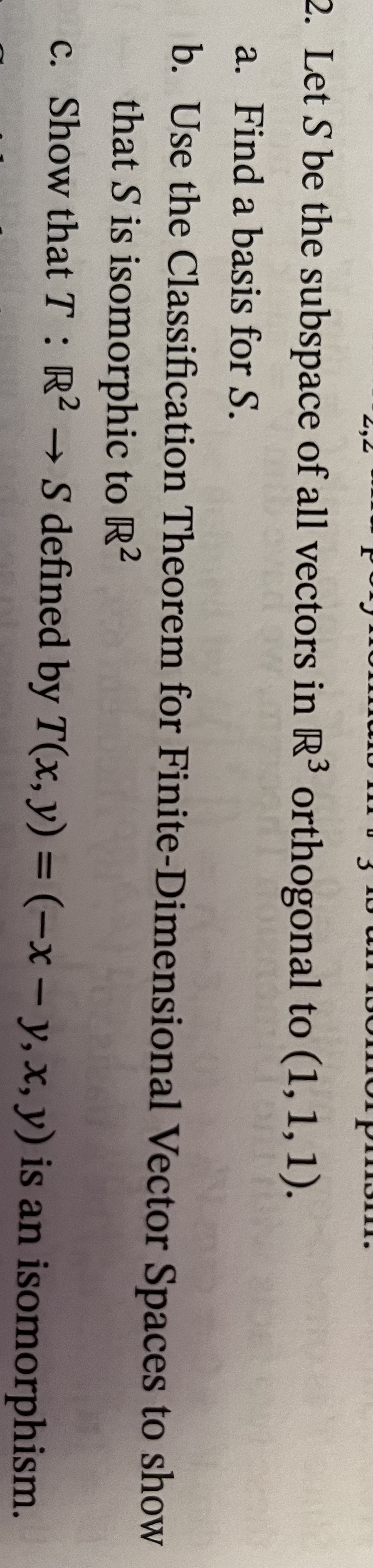 Solved Let S ﻿be the subspace of all vectors in R3 | Chegg.com