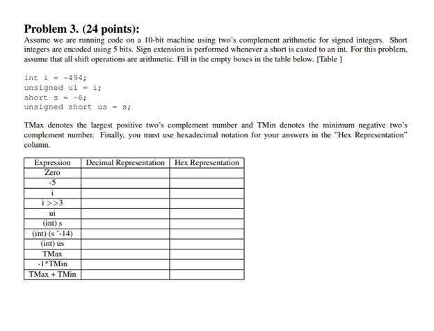 Solved Problem 3. (24 points): Assume we are running code on | Chegg.com