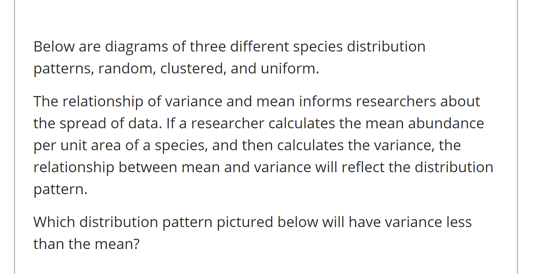 Below are diagrams of three different species | Chegg.com