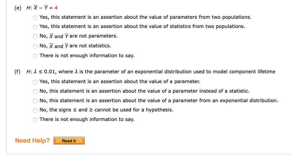 Solved For each of the following assertions, state whether | Chegg.com