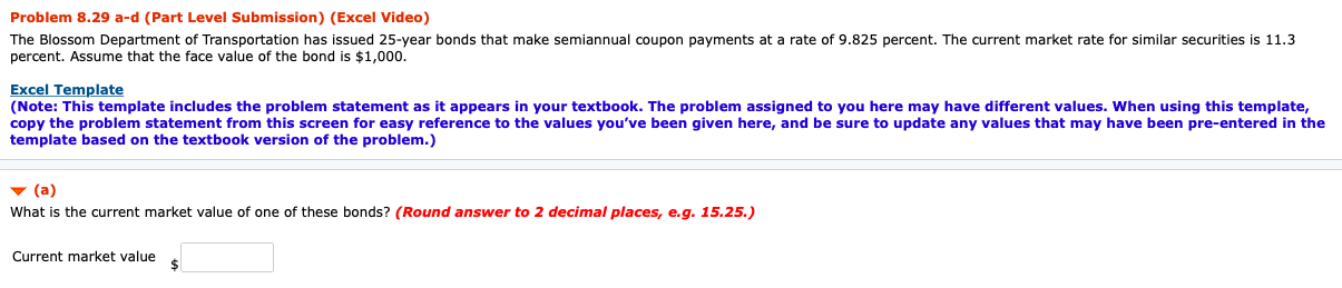 Solved Problem 8.29 a-d (Part Level Submission) (Excel | Chegg.com
