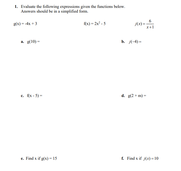 Solved 1. Evaluate the following expressions given the | Chegg.com