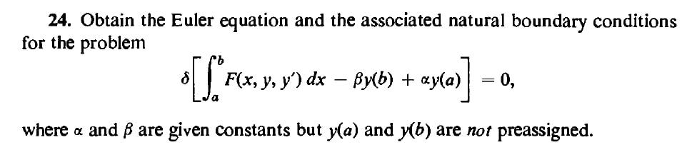 Solved 24. Obtain the Euler equation and the associated | Chegg.com