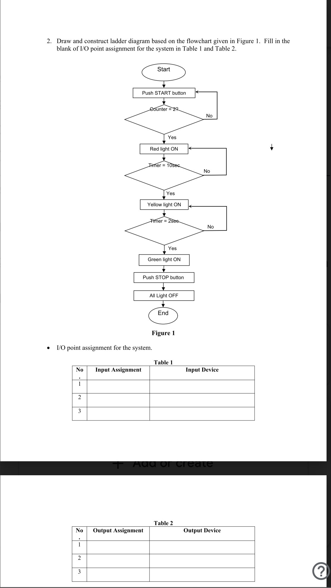 Solved 2. Draw and construct ladder diagram based on the | Chegg.com