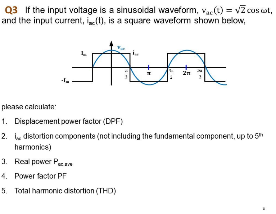 Solved Q3 If the input voltage is a sinusoidal waveform, | Chegg.com