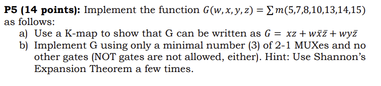 Solved P5 (14 points): Implement the function | Chegg.com