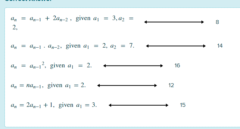 Solved an=an−1+2an−2, given a1=3,a2= 2, an=an−1⋅an−2, given | Chegg.com