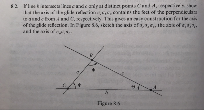 Solved If line b intersects lines a and c only at distinct | Chegg.com