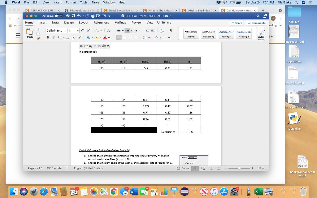 Solved Word File Edit View Insert Format Tools Table Window | Chegg.com