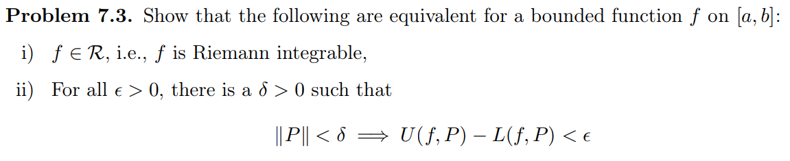 Solved Problem 7.3. ﻿Show that the following are equivalent | Chegg.com