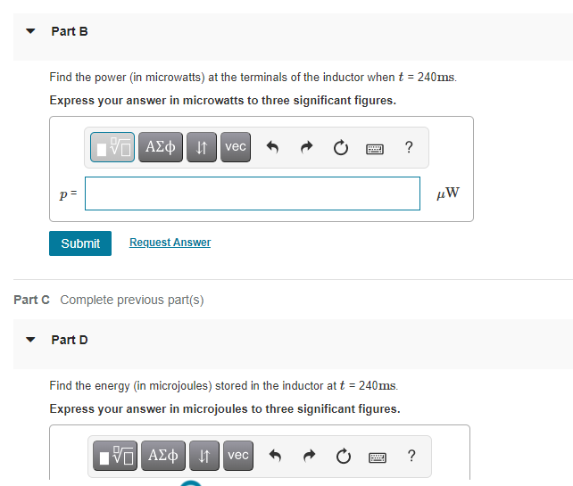 Solved Review | Constants Part A The current in a 50 uH | Chegg.com