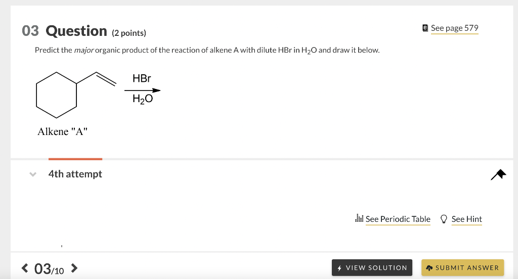 Solved Predict the major organic product of the reaction of | Chegg.com