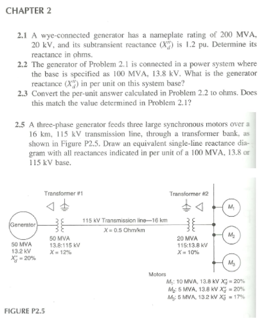 Solved CHAPTER 2 2.1 A wye-connected generator has a | Chegg.com