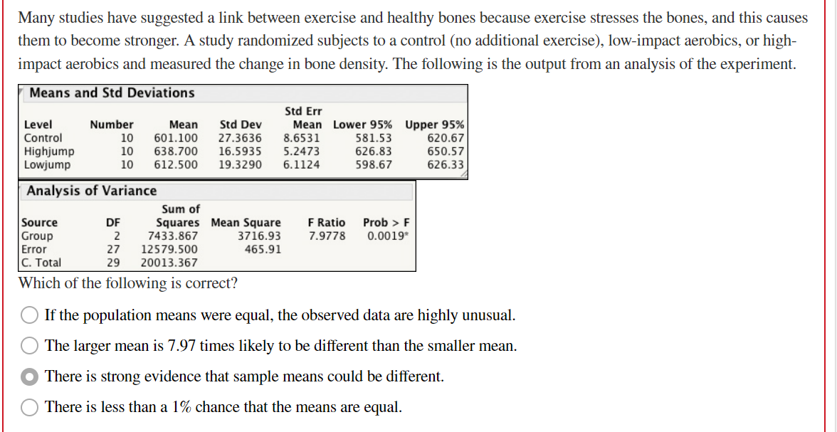 Solved Many studies have suggested a link between exercise | Chegg.com