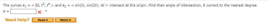 Solved The curves r1= and r2= intersect at the | Chegg.com