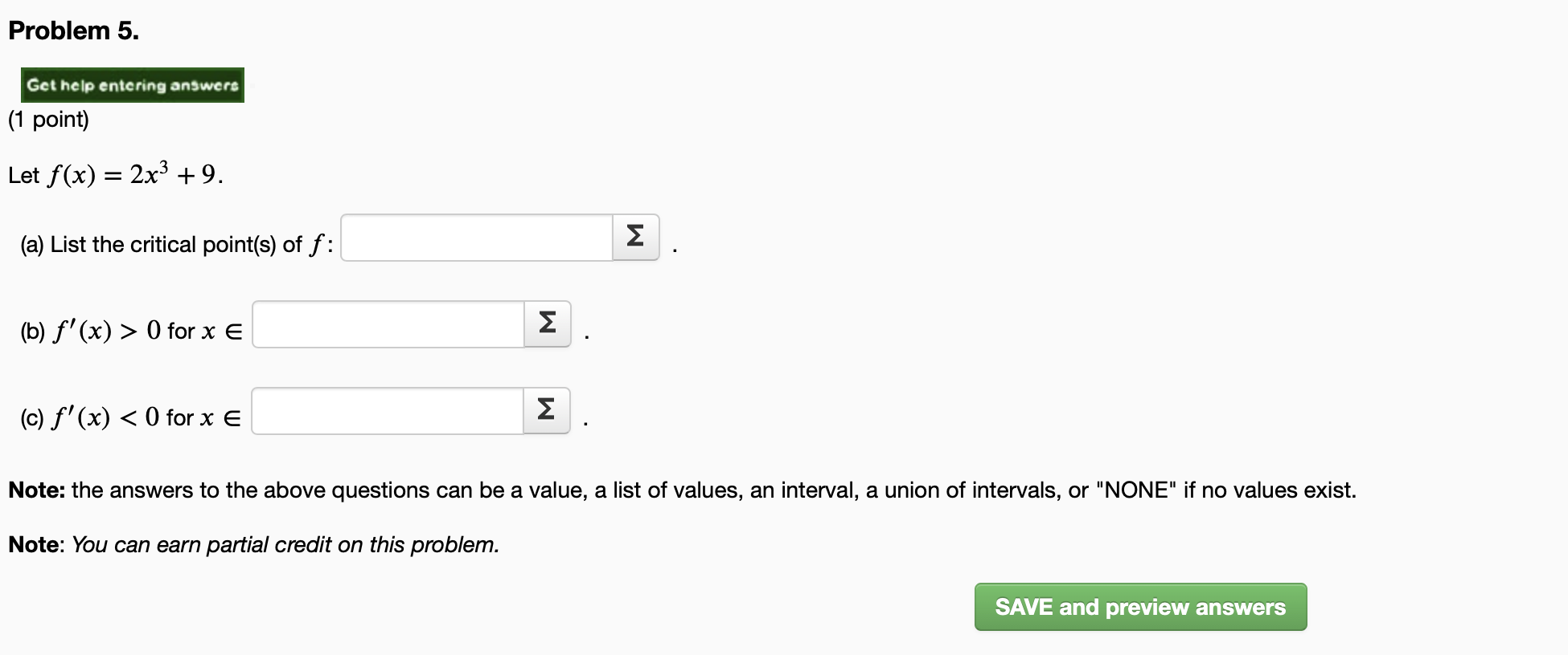 Solved Problem 5. Get help entering answers (1 point) Let | Chegg.com