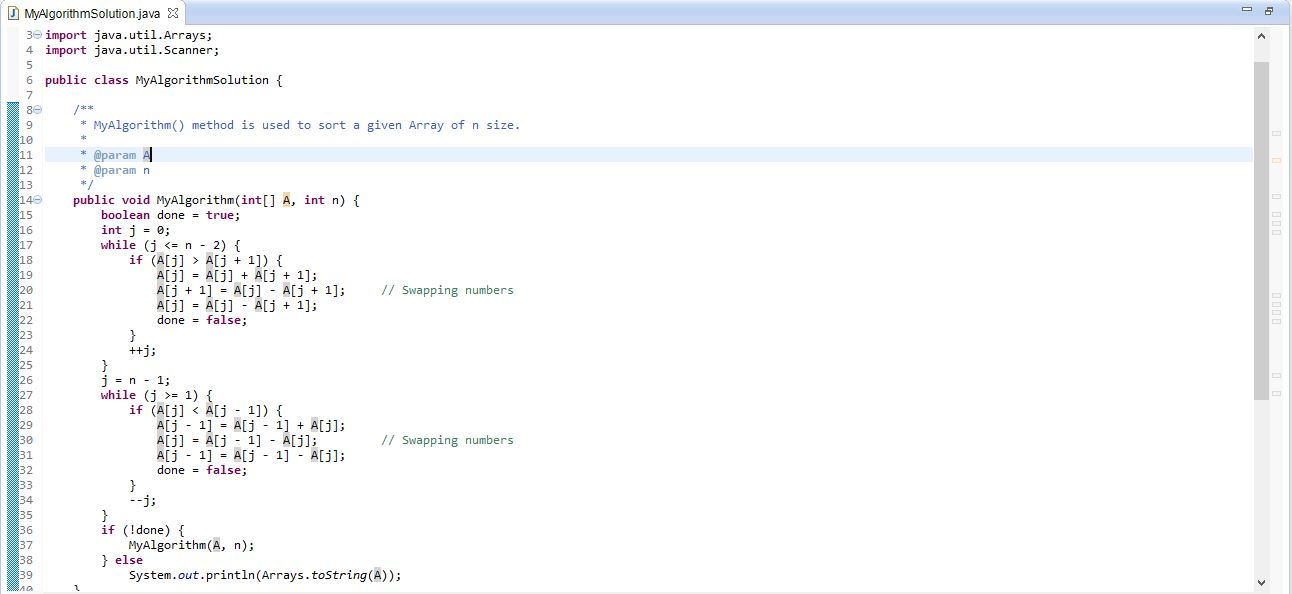 Solved MyAlgorithm Solution.java X 3e import | Chegg.com