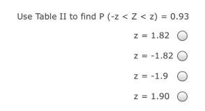 Solved (Use Table II to find P(Z > 0.46 0.677242 0.322758 | Chegg.com