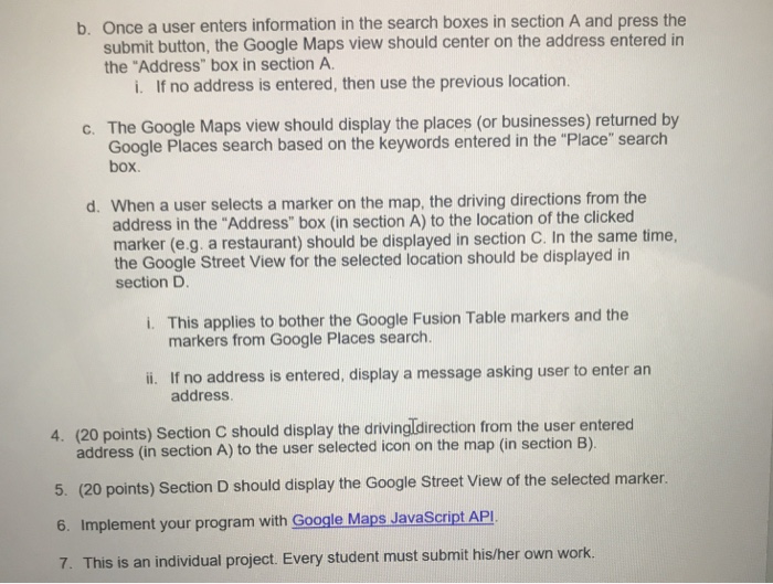Solved Goal: 1. Learn how to display data on a Google Map | Chegg.com