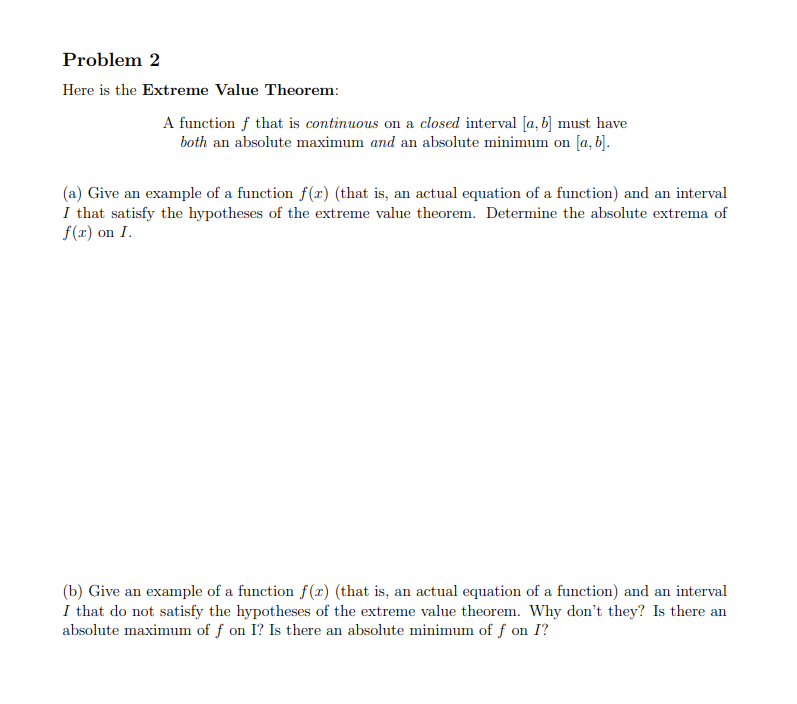 Solved (a) Give an example of a function f(x) (that is, an | Chegg.com