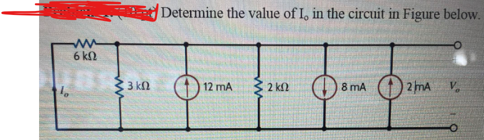 Solved Determine the value of I0 in the circuit in Figure | Chegg.com