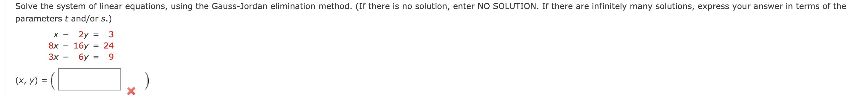 Solved parameters t ﻿and/or | Chegg.com