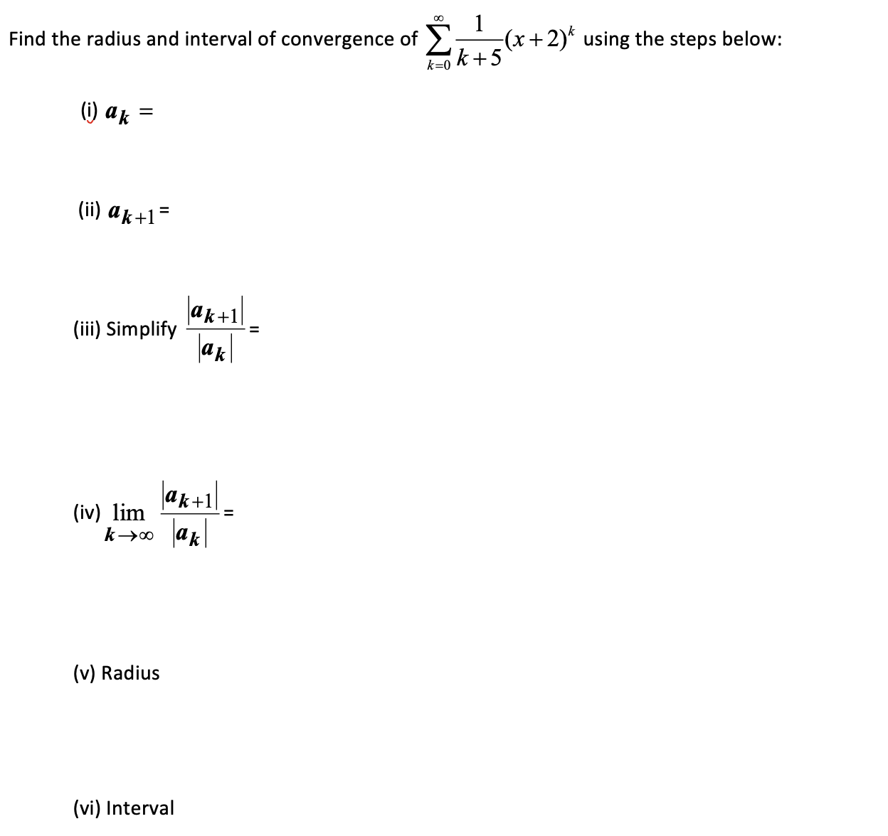 Solved ind the radius and interval of convergence of | Chegg.com