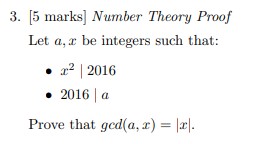Solved 3. [5 marks] Number Theory Proof Let a,x be integers | Chegg.com