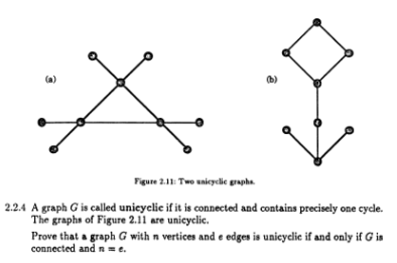 Solved X Figure 2.11. Two unicyclic pephe. 2.2.4 A graph G | Chegg.com